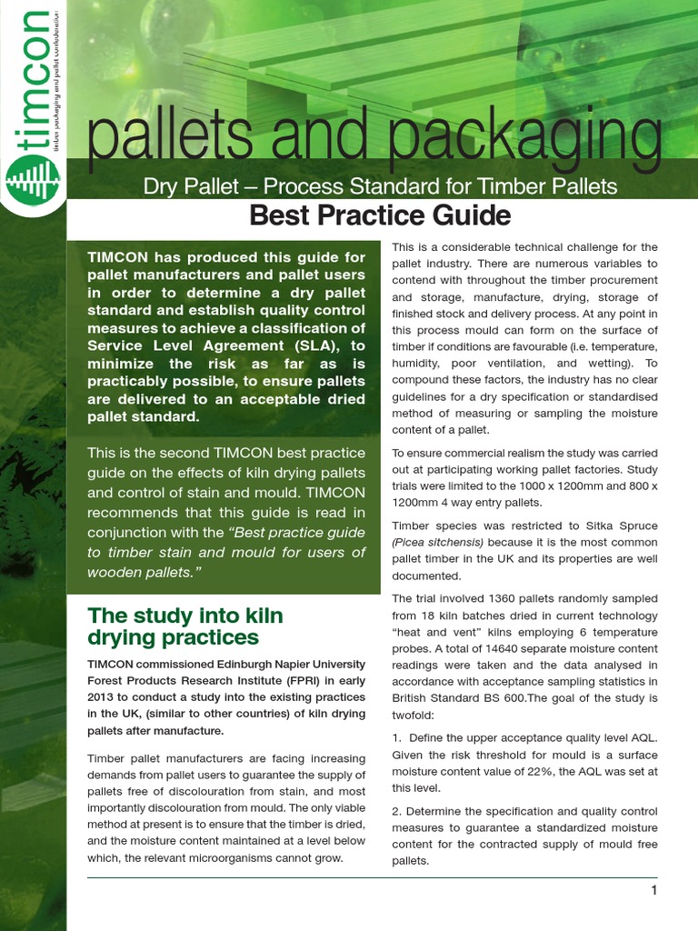 Moisture - Dry Pallet - Process Standard For Timber Pallets - Best ...