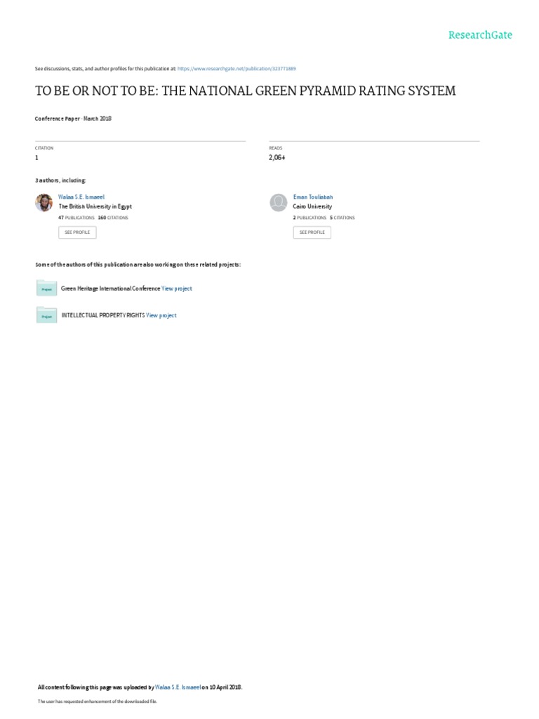 To Be or Not To Be: The National Green Pyramid Rating System | Download ...