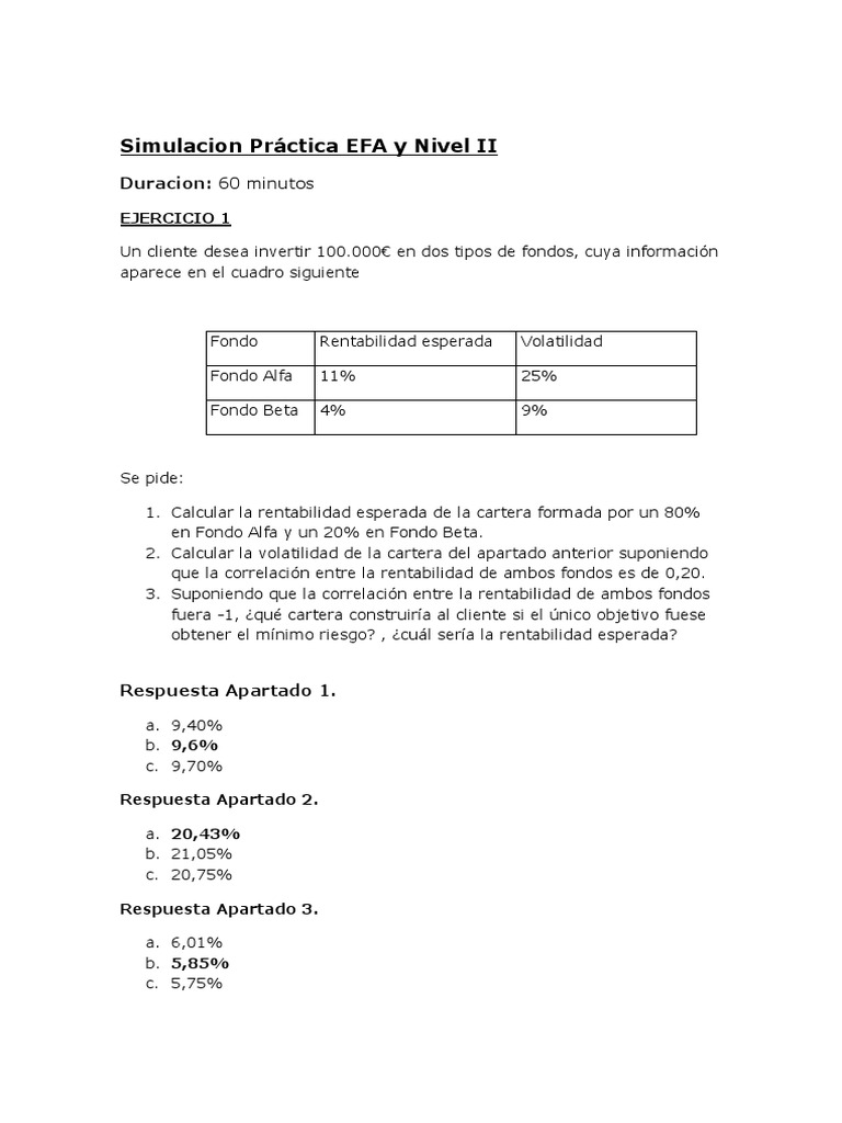 Simulacion Parte Practica EFA Examen Online Ok | PDF