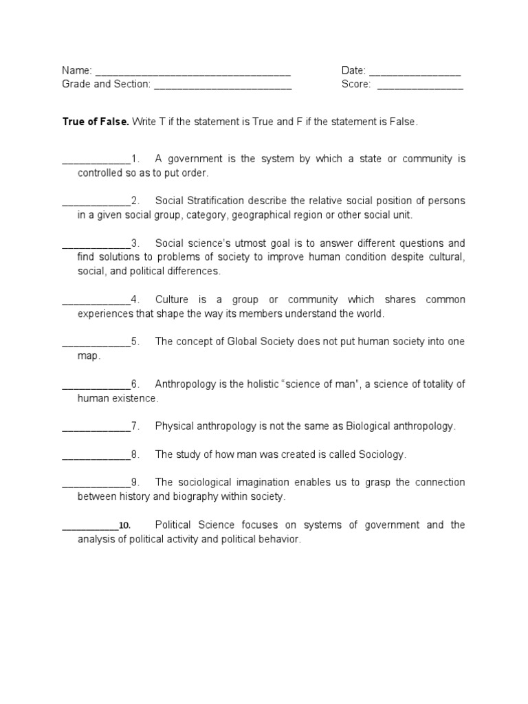 UCSP Lesson 1 Worksheet | PDF UCSP Lesson 1 Worksheet | PDF