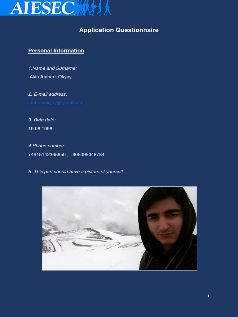 LCP LCAachen Application Questionnaire Akin Ataberk Okyay | PDF | Leadership | Leadership