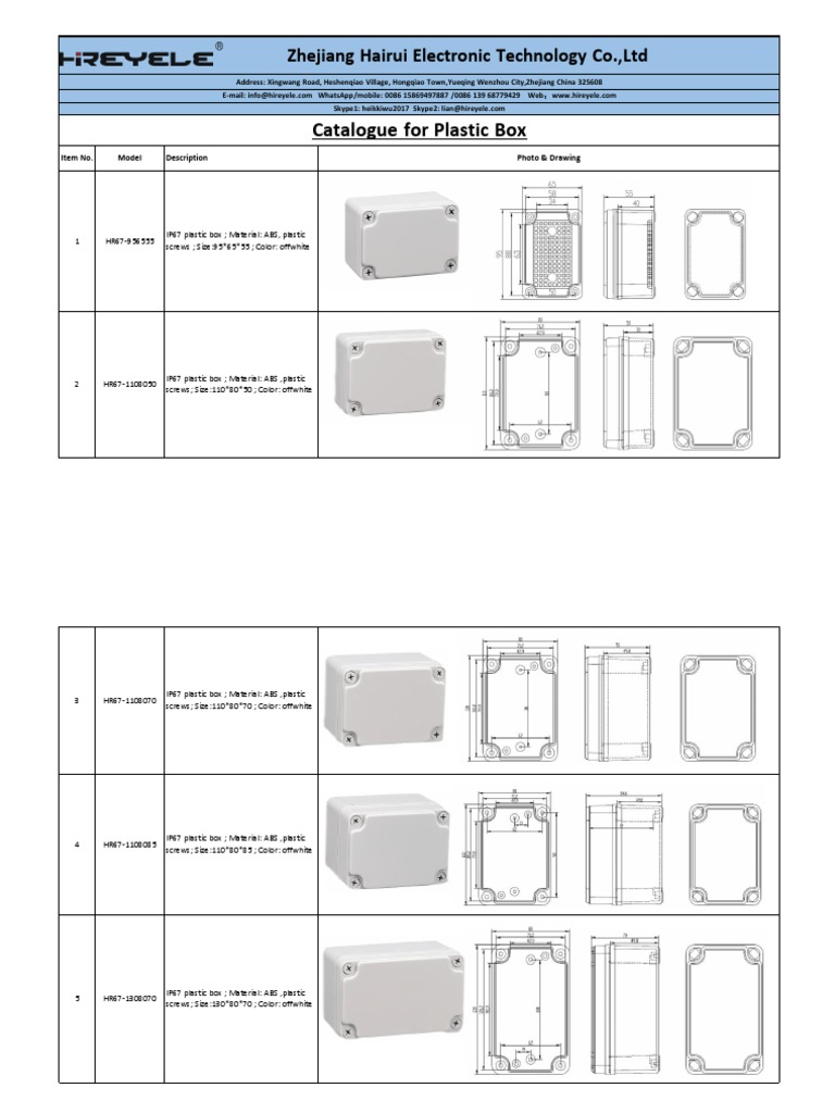 Catalogue of Plastic Box | PDF