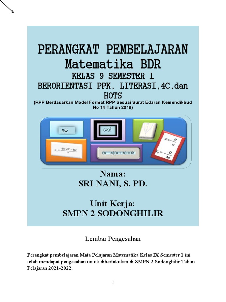 Bu Sri Nani Perangkat Pembelajaran Kls 9 Untuk Cetak | PDF