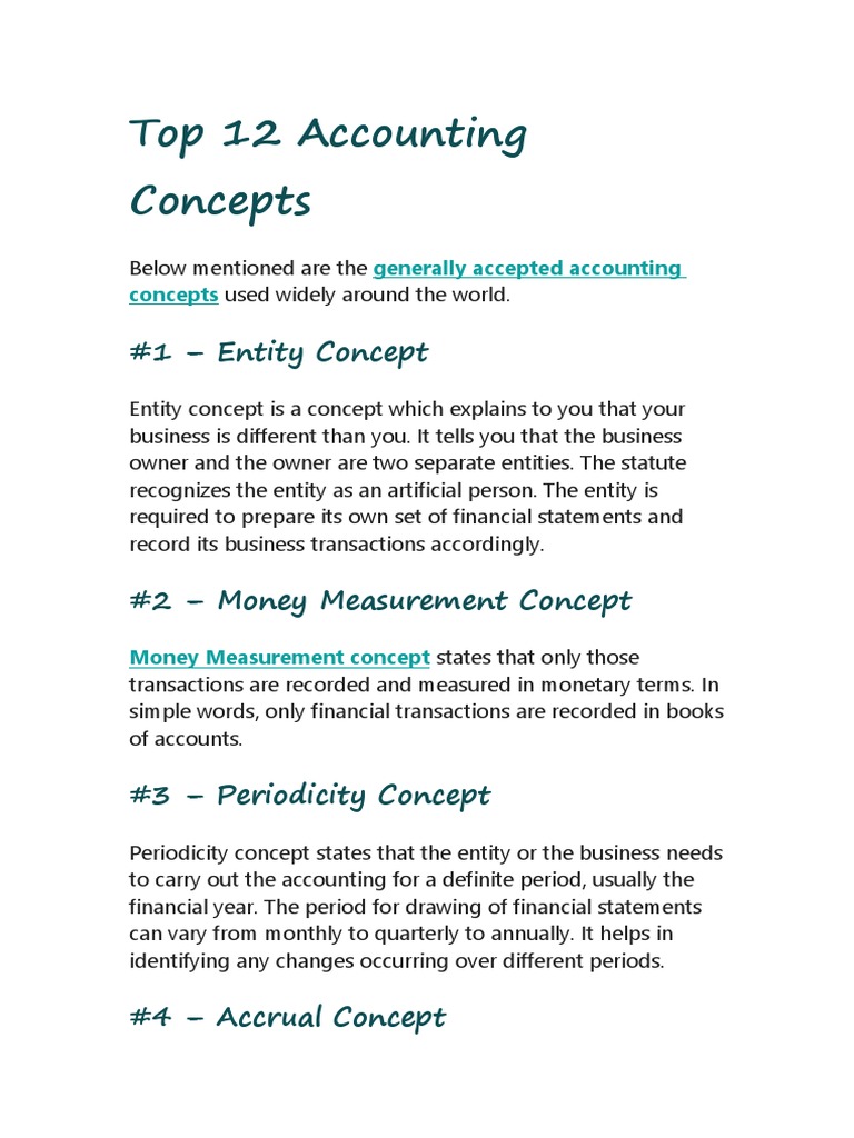 The Top 12 Fundamental Accounting Concepts: A Comprehensive Breakdown ...