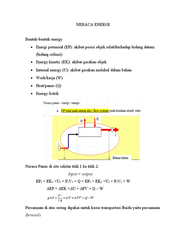 Neraca Energi - Bagian 1 | PDF