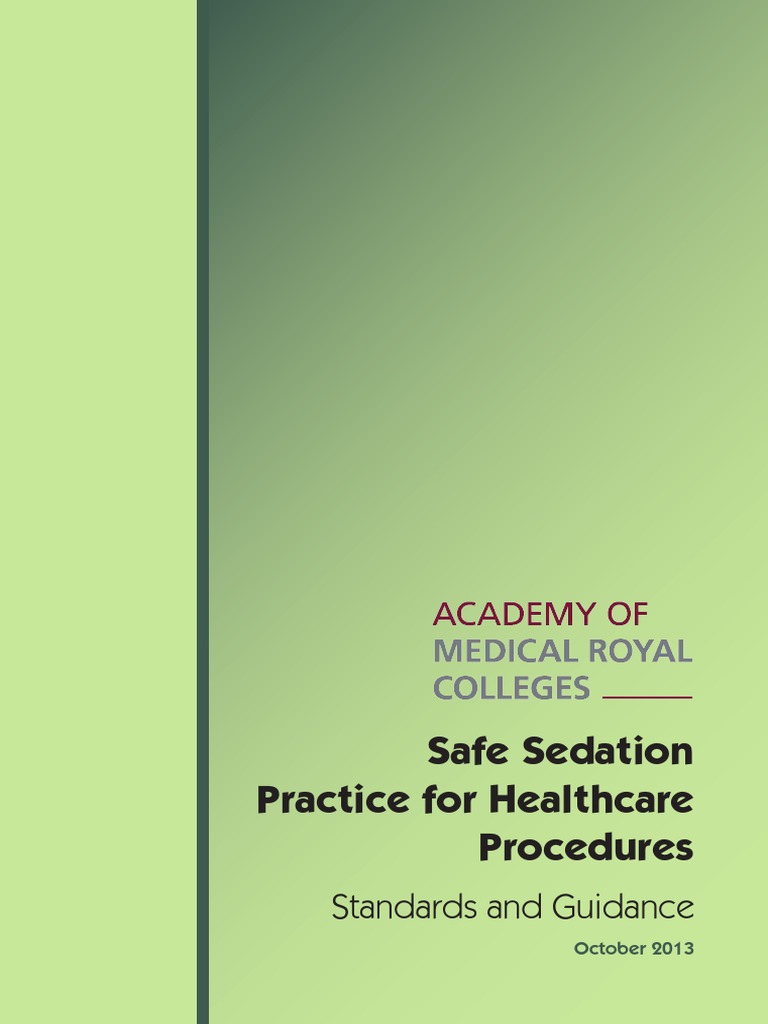 Guidelines for Safe Sedation Practices | PDF | Anesthesia | Midazolam