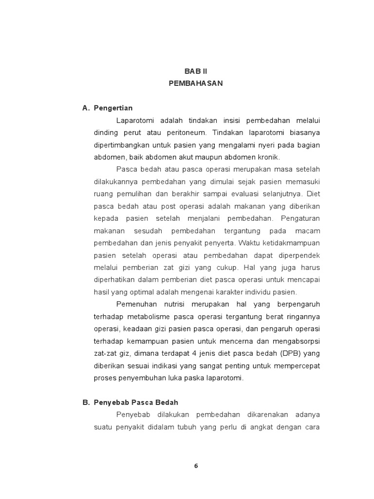 Bab Ii Nutrisi Post Op | PDF