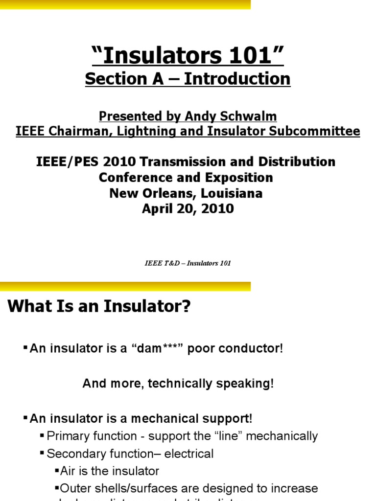 IEEE T&D Insulators 101 Design Criteria | PDF | Insulator (Electricity ...