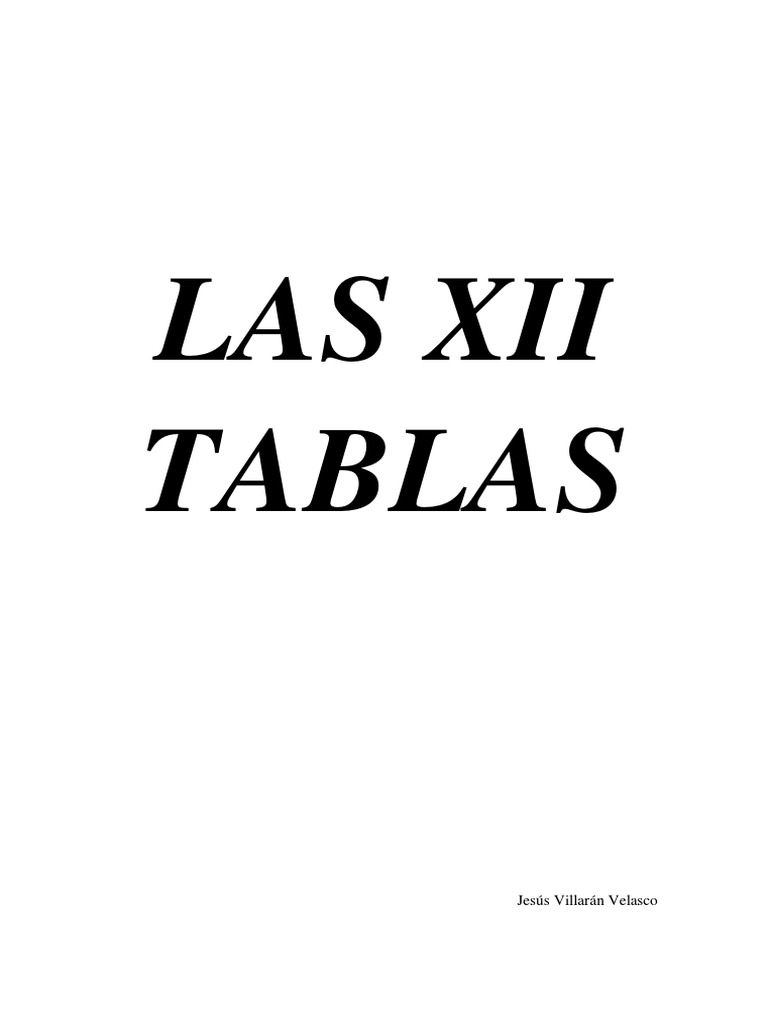 Las Xii Tablas | PDF | Justicia | Crimen y violencia