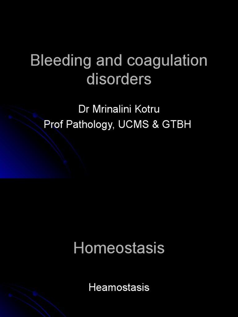 Pathology Bleeding Disorders | PDF | Coagulation | Platelet