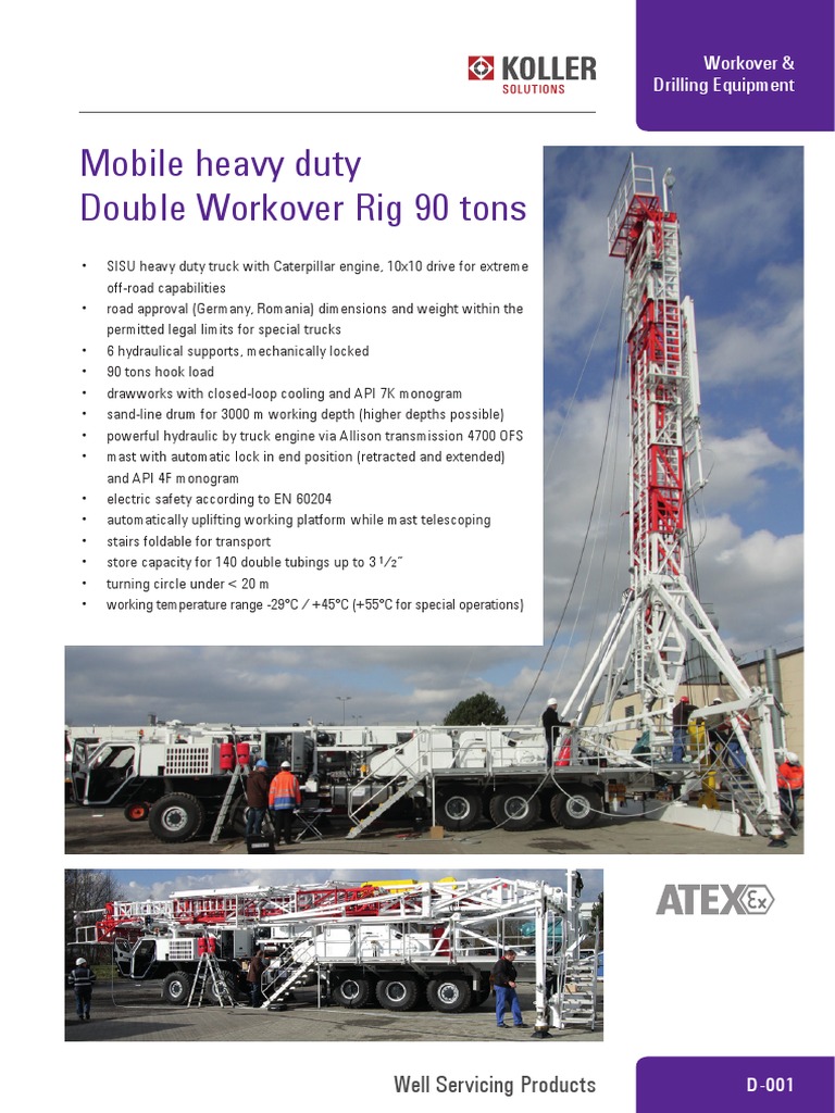 Mobile Heavy Duty Double Workover Rig | PDF | Engines | Truck