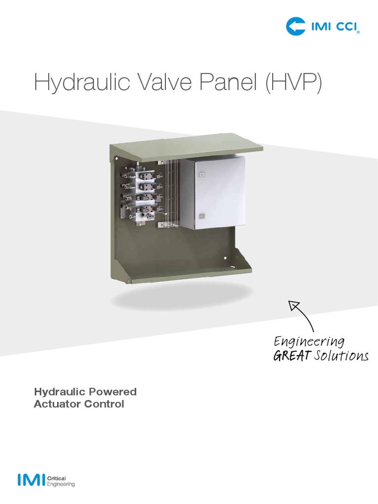 IMI CCI Product Hydraulic-Valve-Panel-HVP AW LRES | PDF | Valve | Actuator