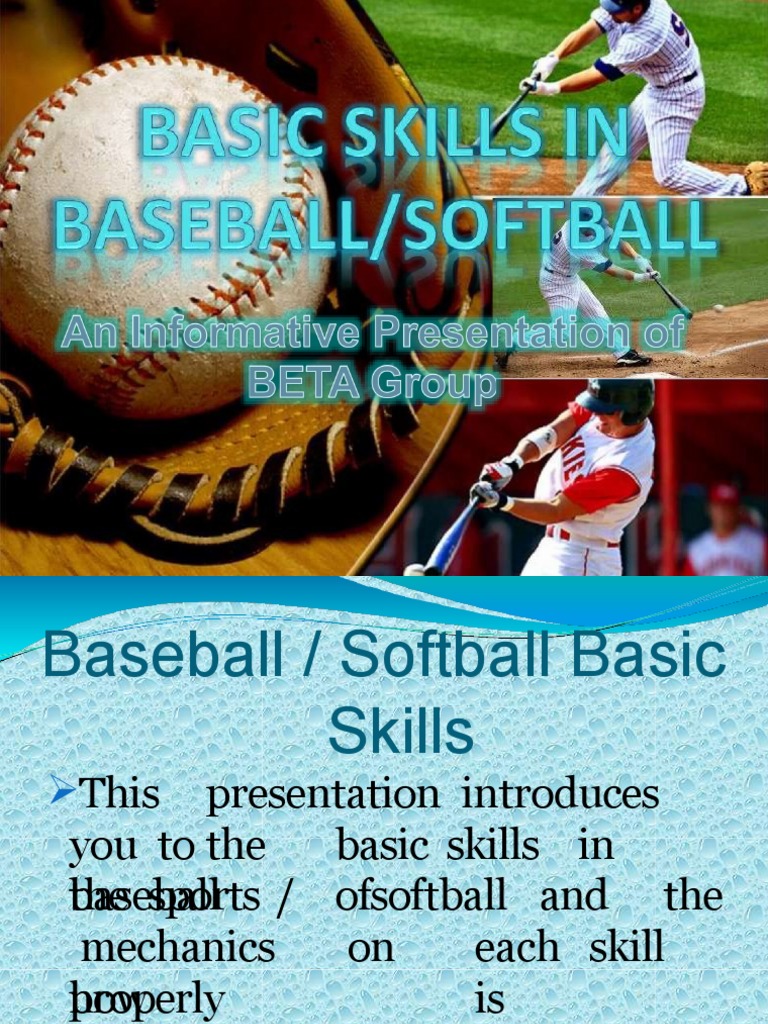 Basic Skills in Baseball and Softball | PDF | Pitcher | Batting (Baseball)