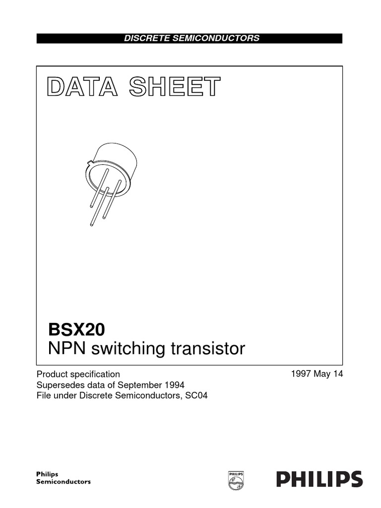 Data Sheet: NPN Switching Transistor | PDF | Bipolar Junction ...
