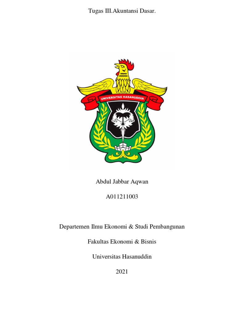 Tugas Akuntansi Dasar | PDF | Debits And Credits | Expense