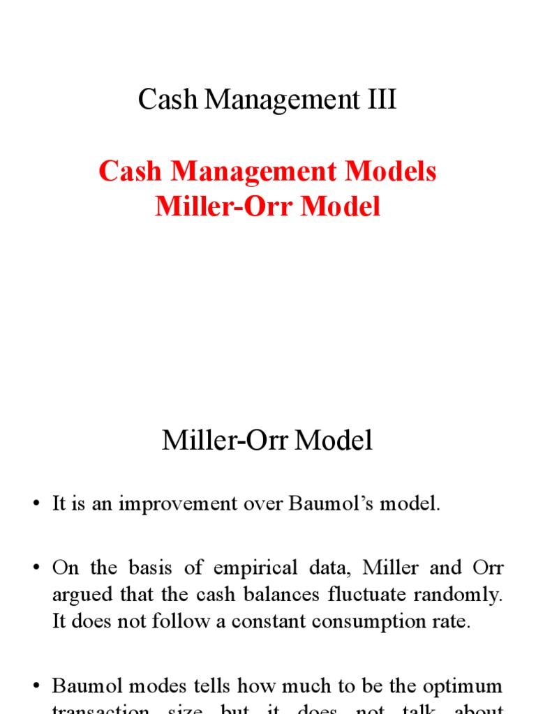 Millar Orr Model | PDF | Standard Deviation | Economics