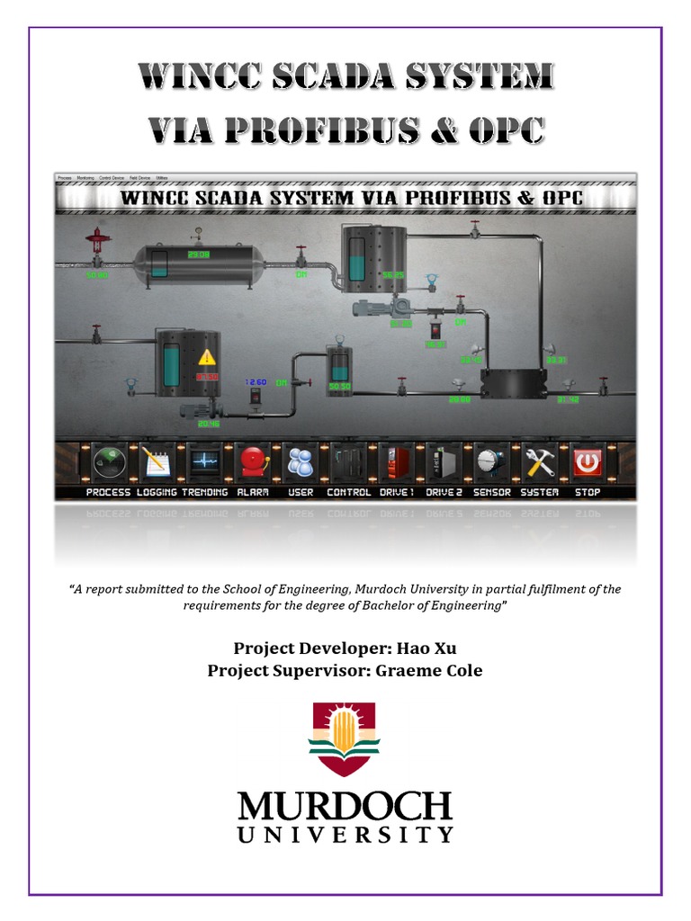 WinCC SCADA System Via Profibus & OPC | PDF | Scada | Computing