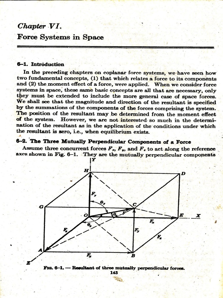 Chapter 6 - Forces in Space | PDF