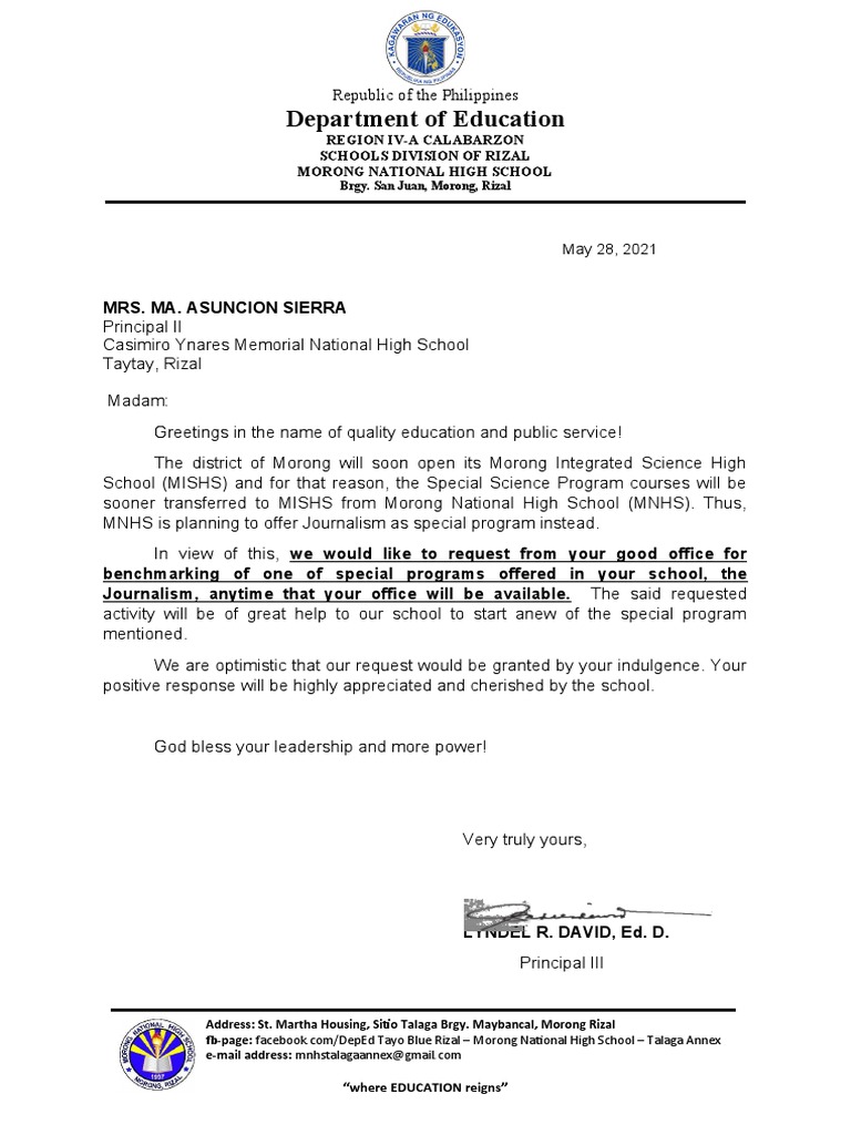 Letter Benchmarking May 2021 | PDF