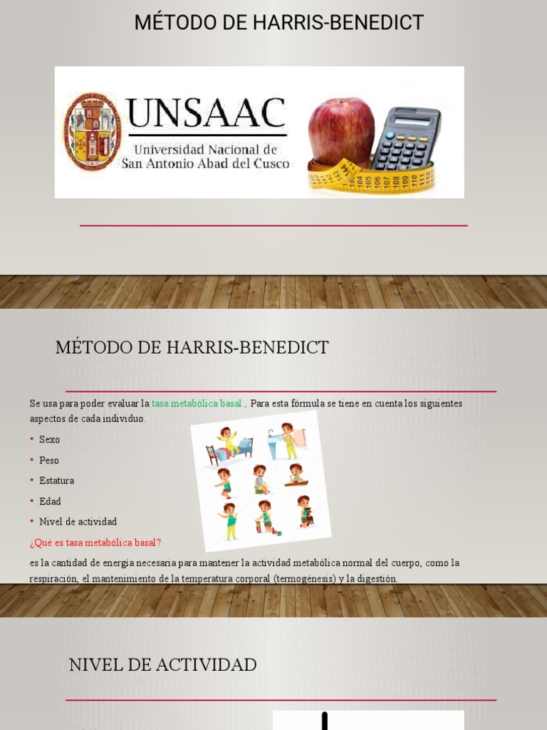 Cálculo TMB con Harris-Benedict | PDF | Cantidades fisicas | Fisiología