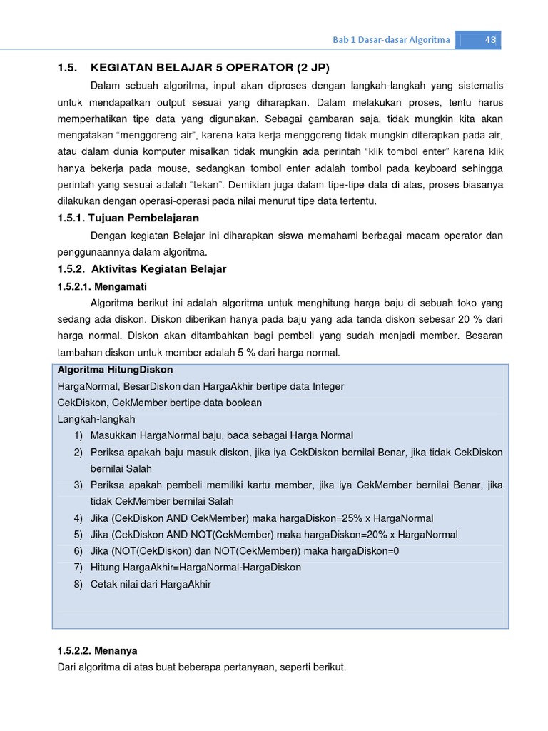 Opeator Dan Ekspresi | PDF