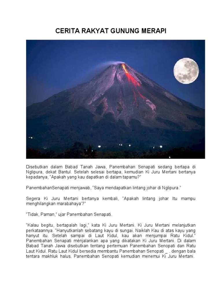 Cerita Rakyat Gunung Merapi | PDF