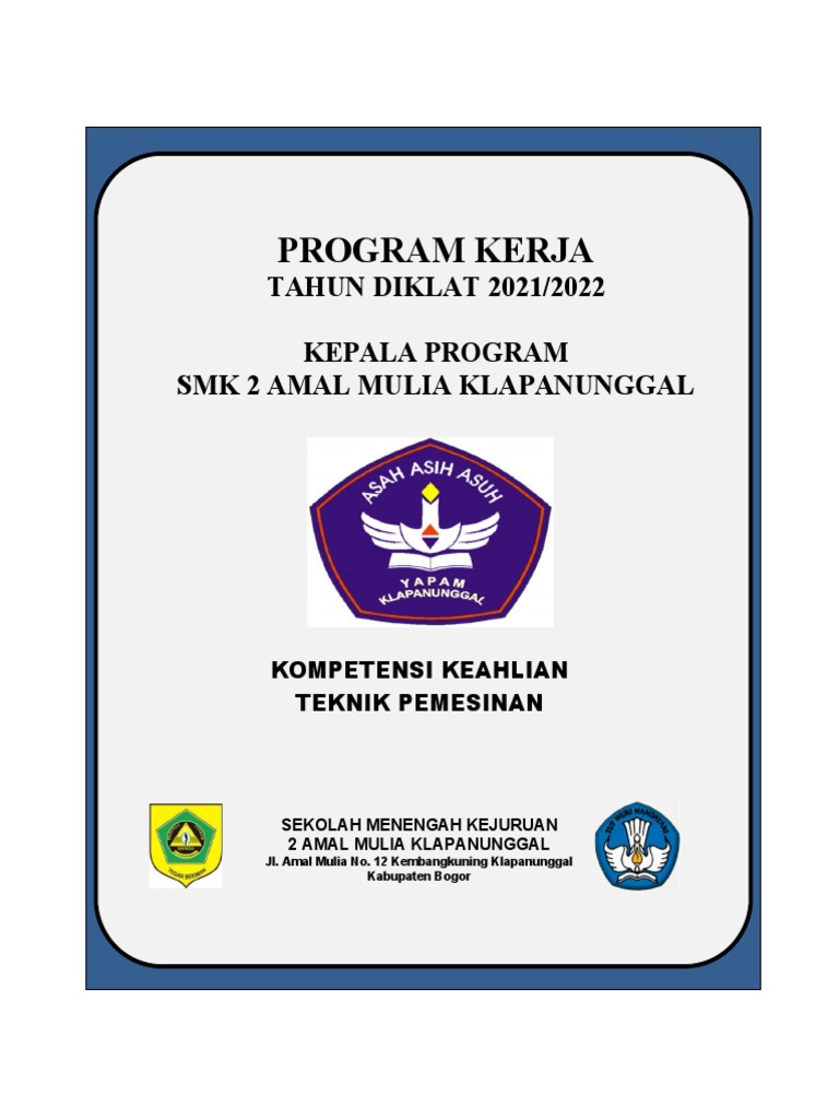 Program Kerja Kaprog 2021 - 2022 | PDF