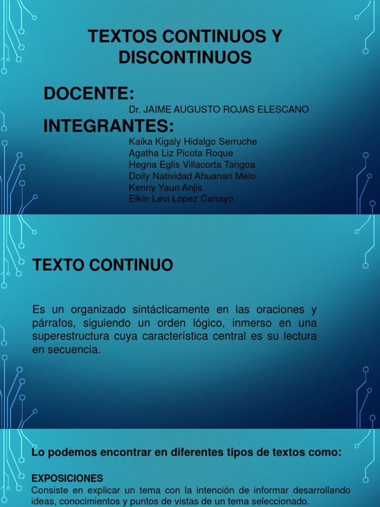 Ejemplos De Textos Continuos Y Discontinuos Para Primaria – SPUJ
