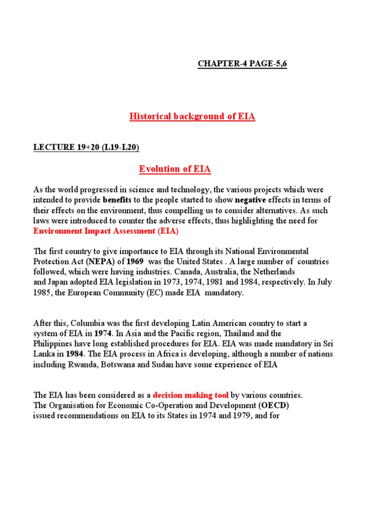 Historical Background of EIA: LECTURE 19+20 (L19-L20) | Download Free ...