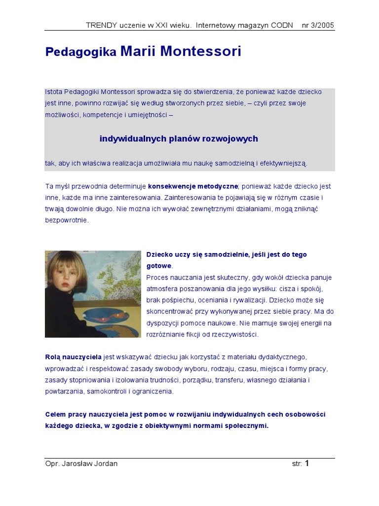 Maria Montessori | PDF