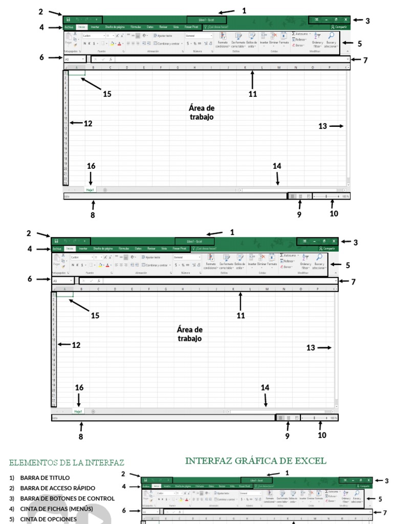 Elementos de la Interfaz de Excel | PDF
