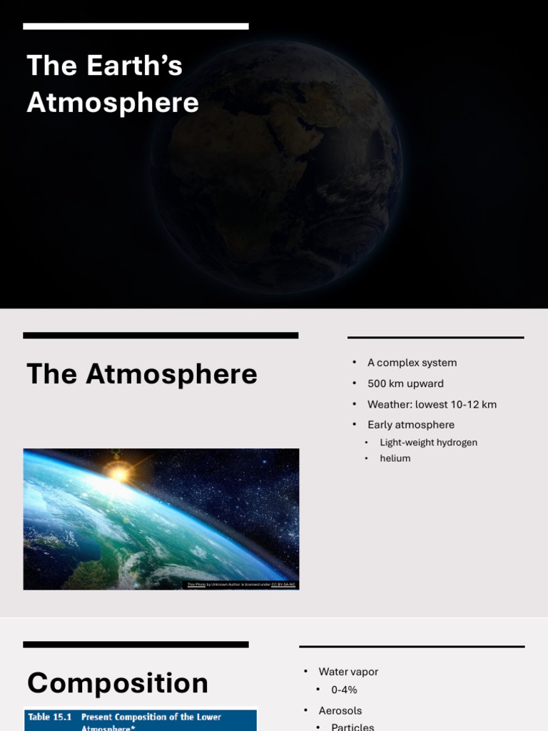 L3 - The Earth's Atmosphere | PDF | Atmosphere Of Earth | Atmosphere