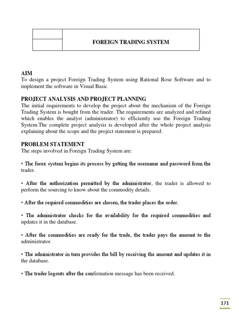 Foreign Trading System | PDF | Foreign Exchange Market | Trade