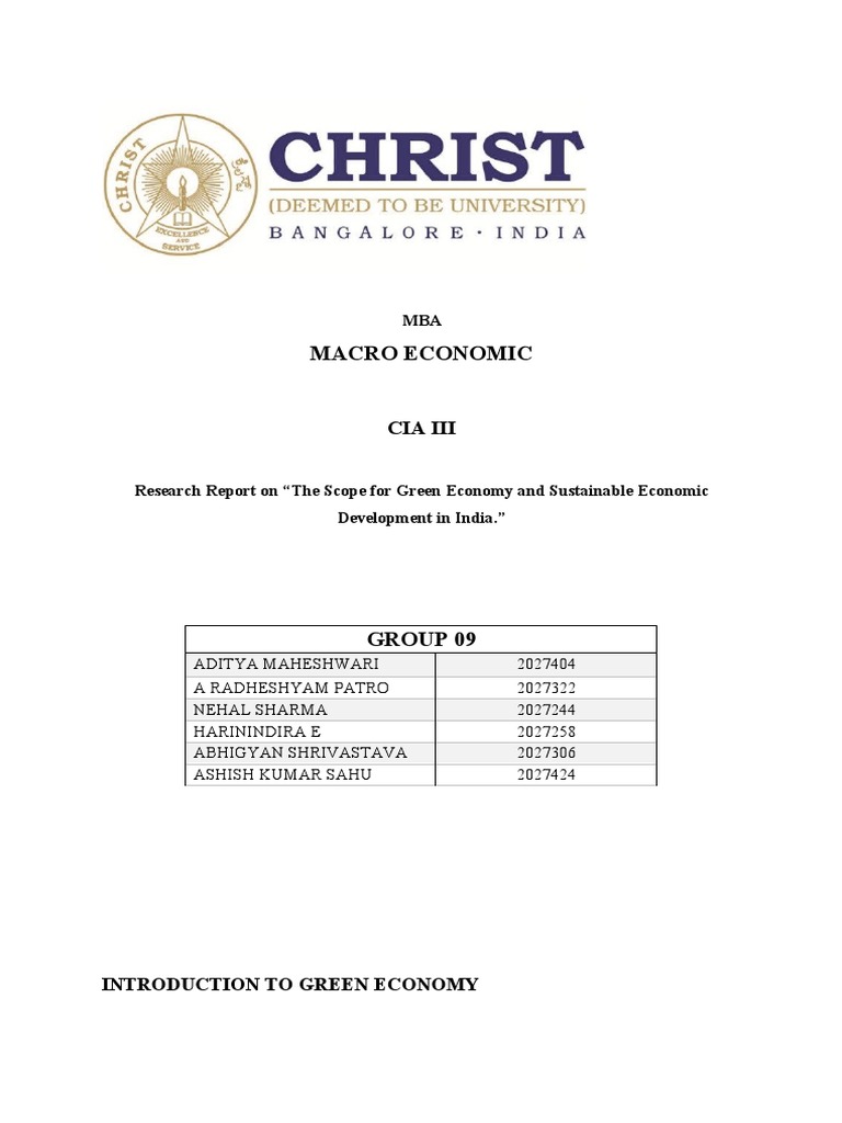 Introduction To Green Economy | Download Free PDF | Sustainability ...