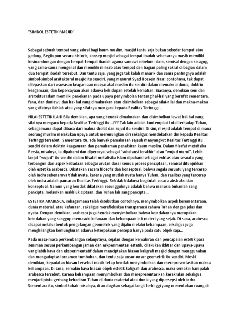 Simbol Estetik Masjid | PDF