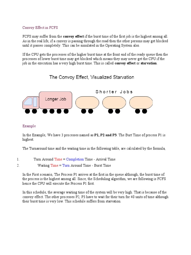 Convey Effect in FCFS | PDF