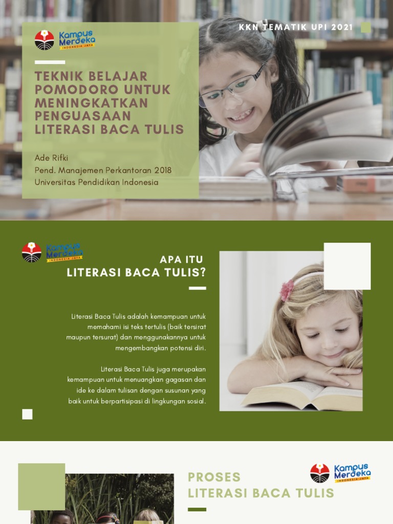 Ade Rifki - Teknik Belajar Pomodoro Untuk Meningkatkan Penguasaan Literasi Baca Tulis | PDF