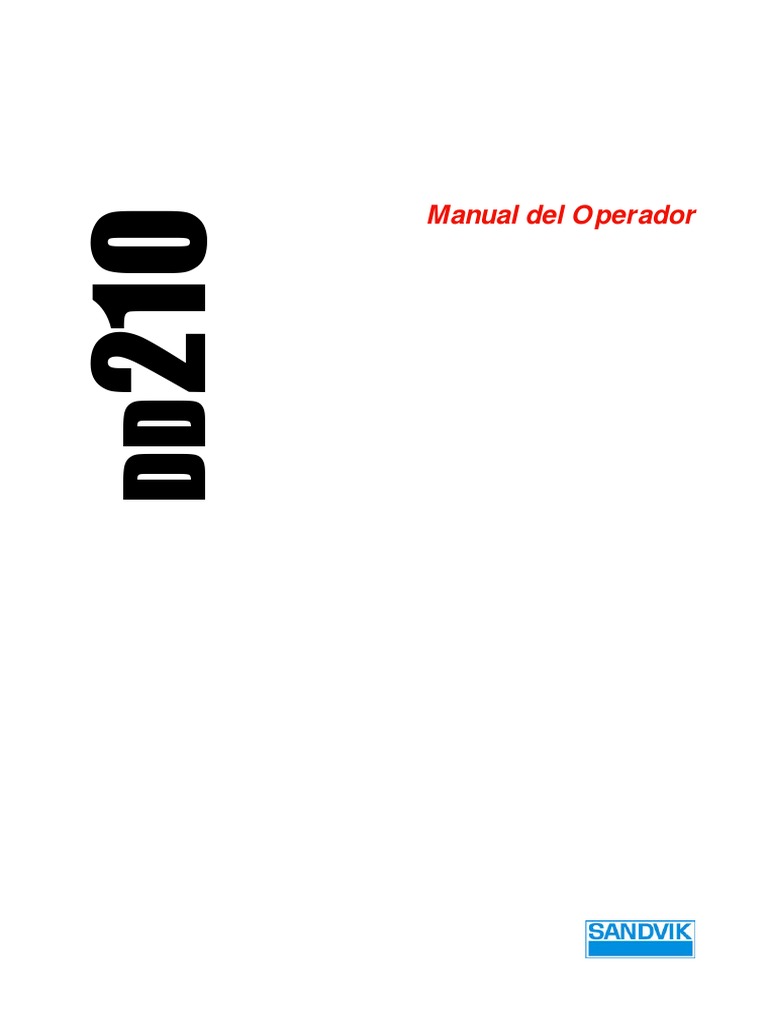 Manual de Operador Jumbo Sanvik DD210 | PDF | Presión | Motor diesel