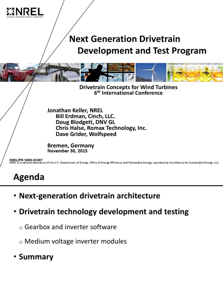 Next Generation Drivetrain Development and Test Program | PDF | Power ...