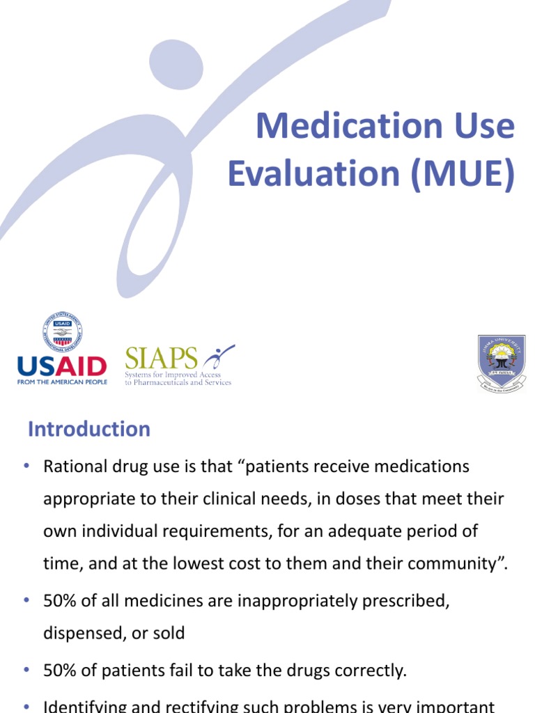 Medication Use Evaluation (MUE) | PDF | Substance Abuse | Health Care