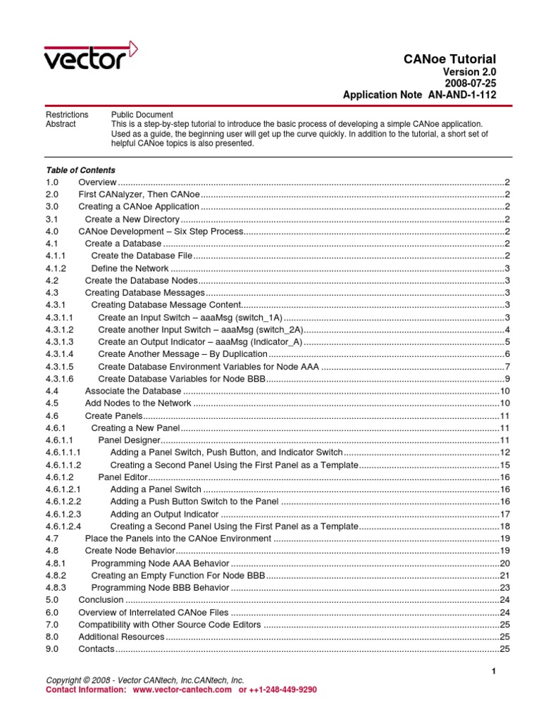 CANoe Tutorial - Vector | PDF | Cursor (User Interface) | Button (Computing)