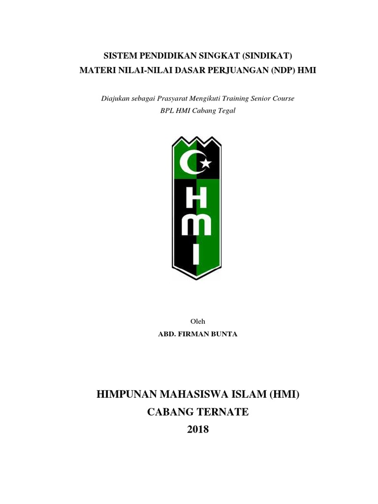 Abd. Firman Bunta - Ternate - NDP - Sejarah Perjuangan HMI | PDF