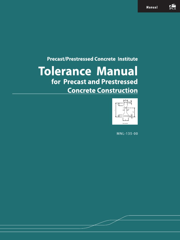Tolerance Manual For Precast and Prestressed Concrete MNL-135-00 | PDF ...