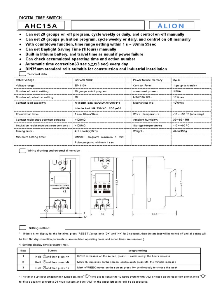 AHC15A Manual With New Version | PDF | Switch | Equipment