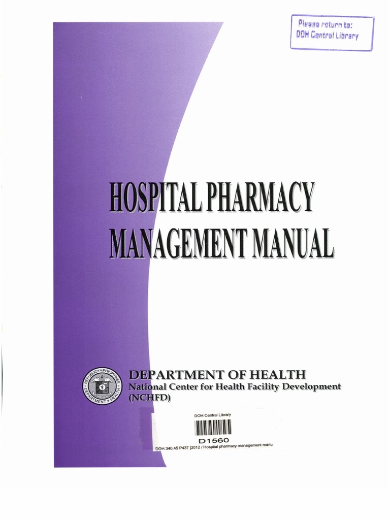 Hospital Pharmacy Management Manual2 | PDF