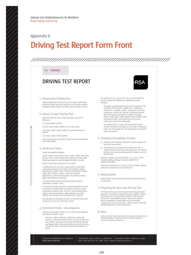 Driving Test Score Sheet | PDF | Traffic | Automotive Technologies