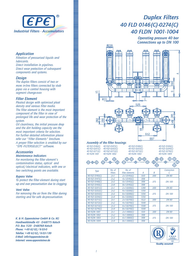 EPE - Low - Inline Filter | PDF | Filtration | Valve