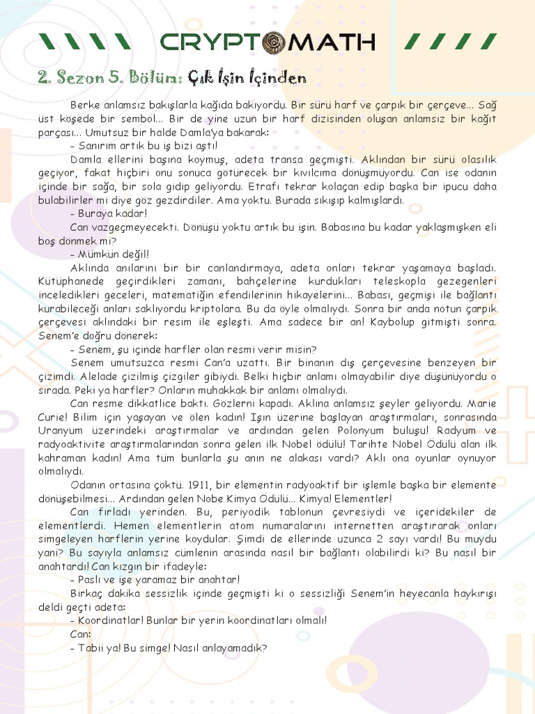 CryptoMath 2. Sezon 5. Bölüm Ve Cevap Anahtarı SML | PDF