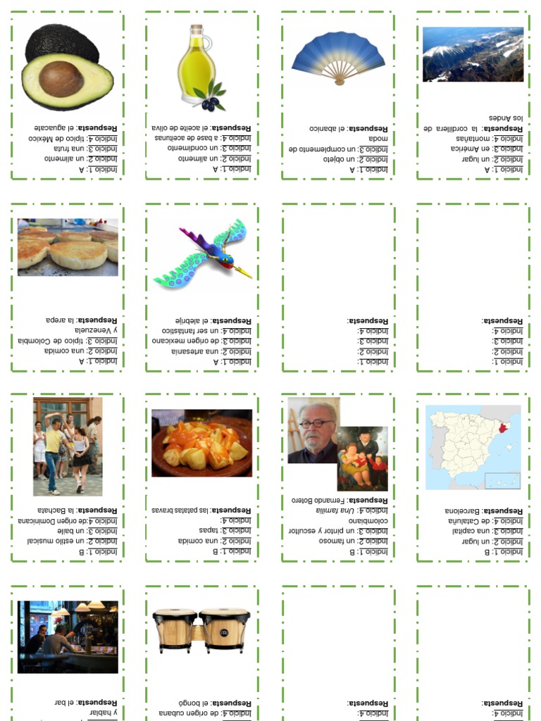 S1 L2 Flashcards Vocabulario Cultural | PDF