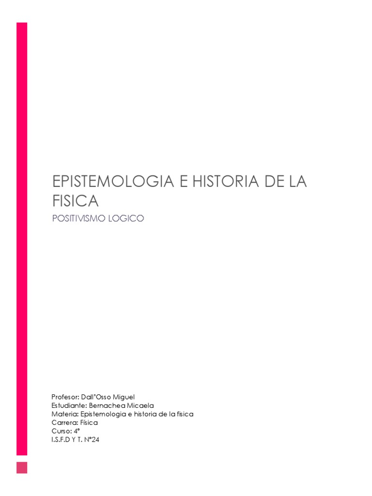 Positivismo Logico | PDF | Epistemología | Empirismo